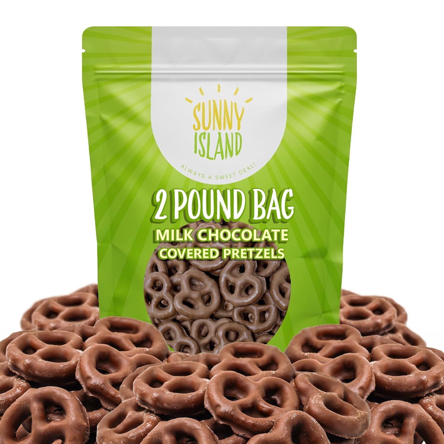 Milk Chocolate Covered Mini Pretzels | 2-Pound Bag | Salted Pretzels in ...
