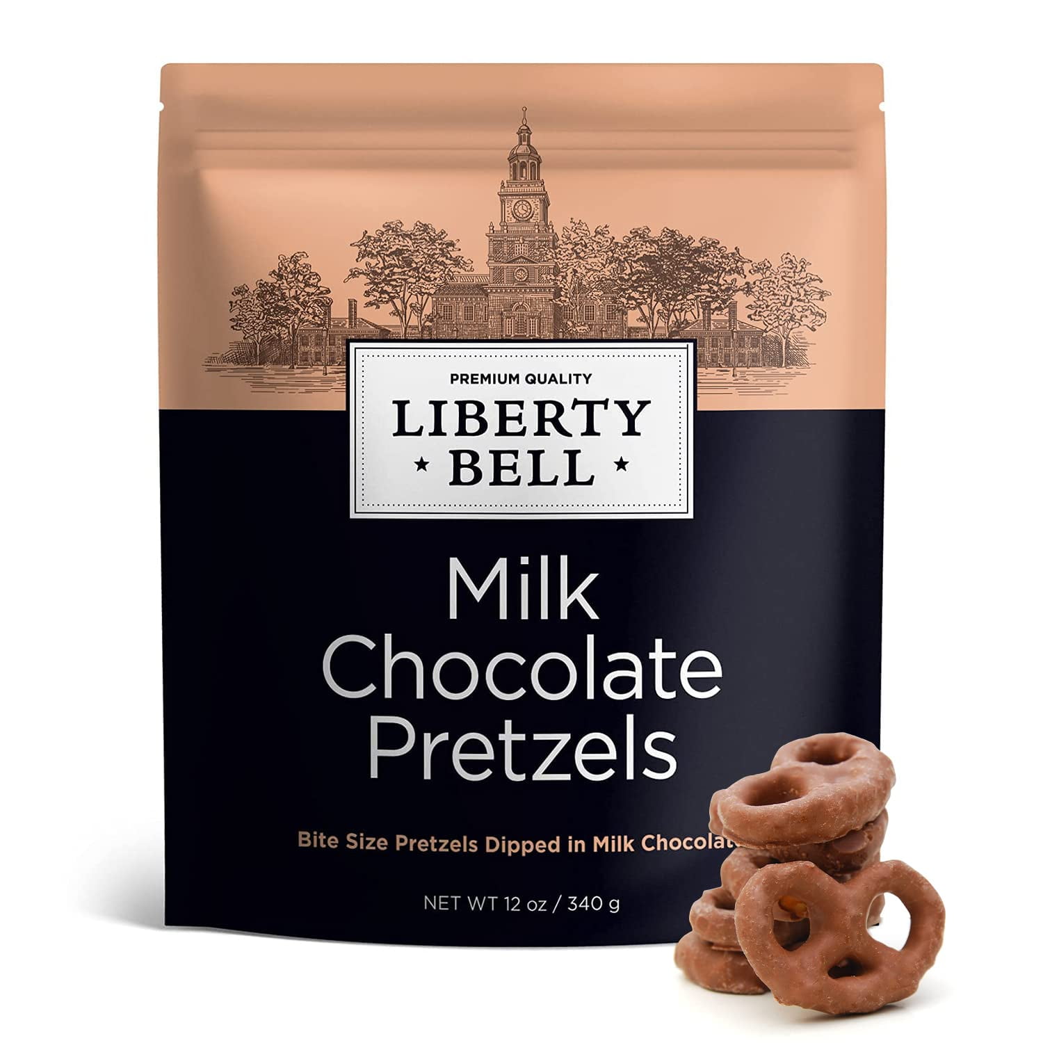 Milk Chocolate Covered Pretzels Snack, Mini BSL1 Pretzels Dipped in ...