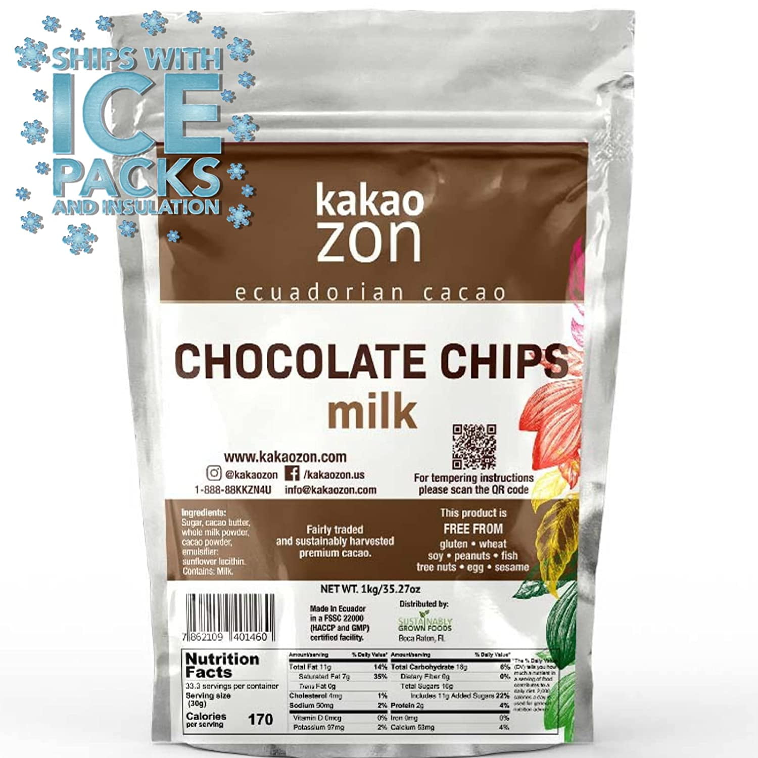 Milk Chocolate Coverture |Milk Chocolate Chips | Gluten-| Non-GMO | of ...