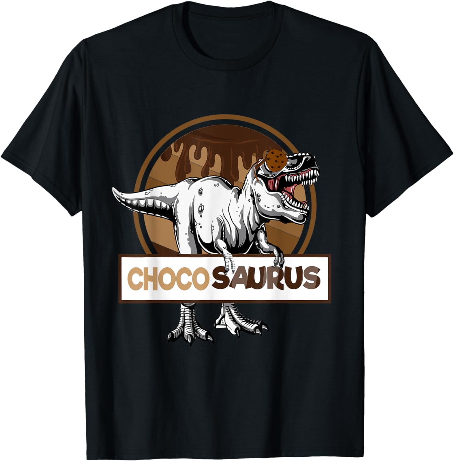 Milk Chocolate Day Lovers Chocosaurus T Rex Dinosaur Candy T-Shirt ...