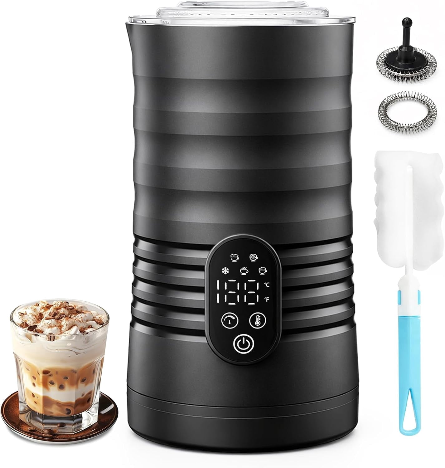 Milk Coffee Frother & Steamer – Electric Milk Frother with Temperature ...