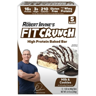 Chef Robert Irvines FITCRUNCH Variety Pack, High Protein Bars, Low ...