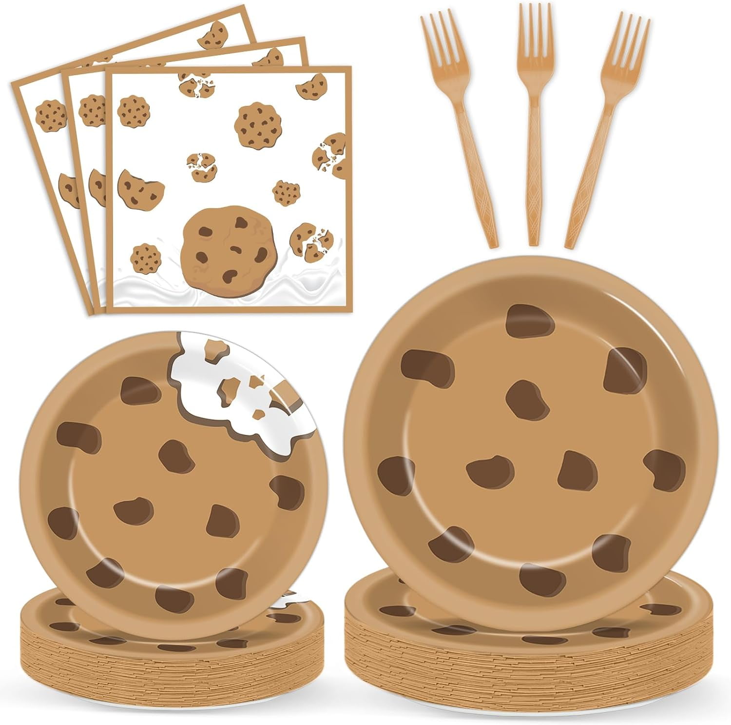 PHYSUN-Milk and Cookies Birthday Party Plates Napkins Decorations ...