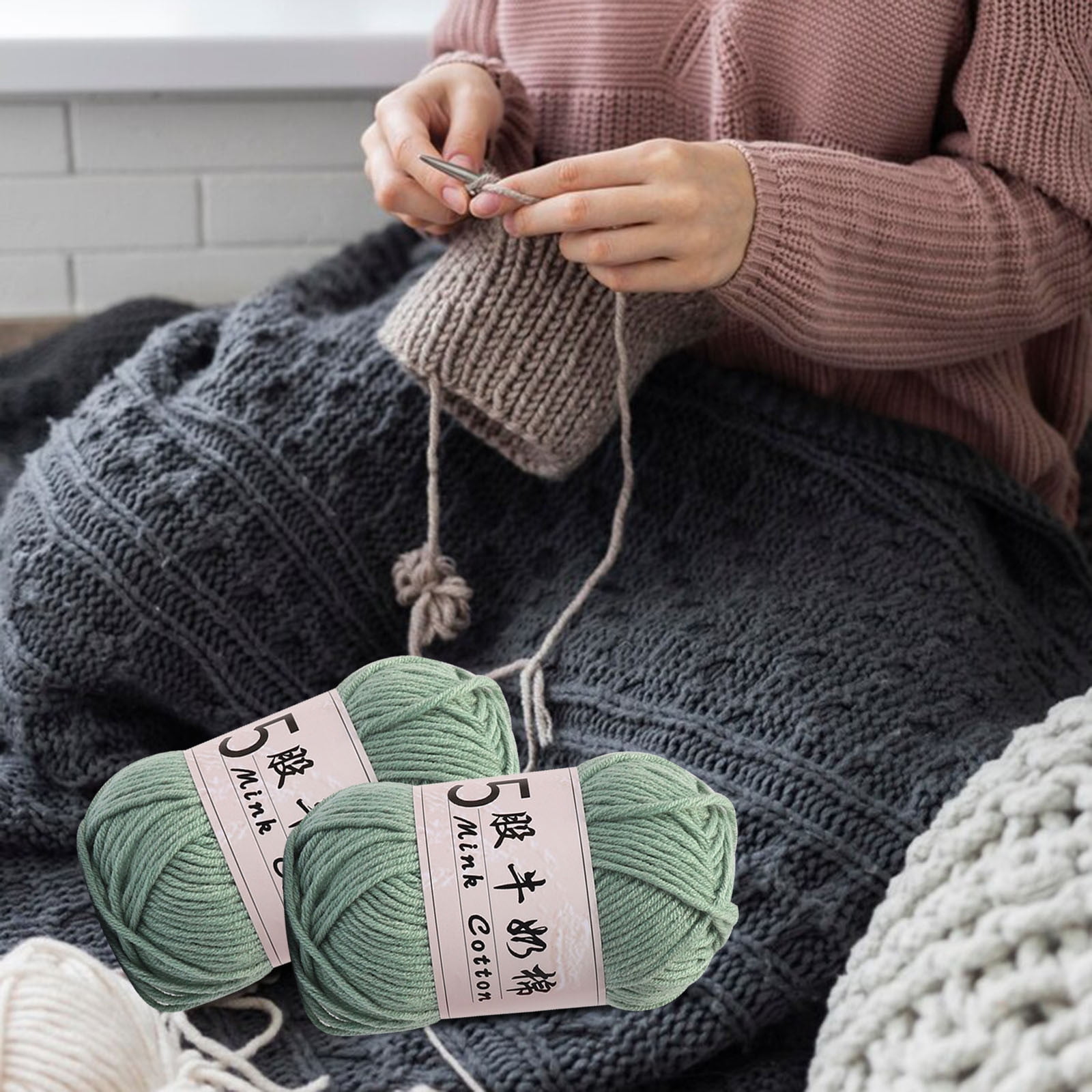 Milk Cotton Thread 325M/50G | Premium Soft Knitting Yarn 1MM | Crochet ...