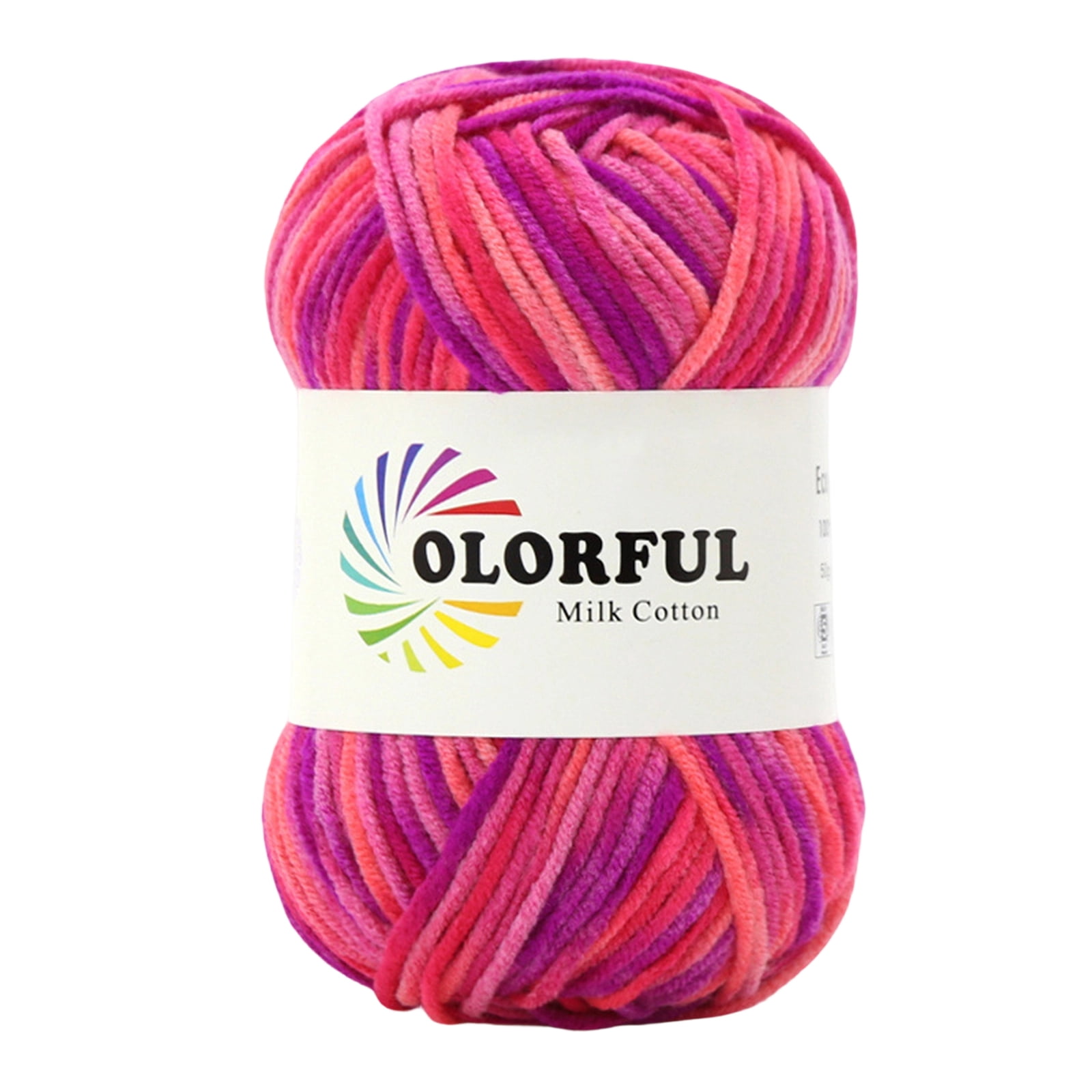 Milk Cotton Yarn 5 Strands Soft Colorful Gradient Crochet Thread Milk ...