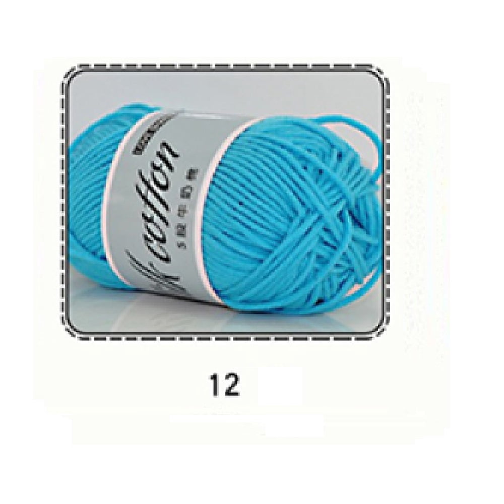 Milk Cotton Yarn 50G, For Crochet, Knitting, Yarn Arts - Lake Blue ...