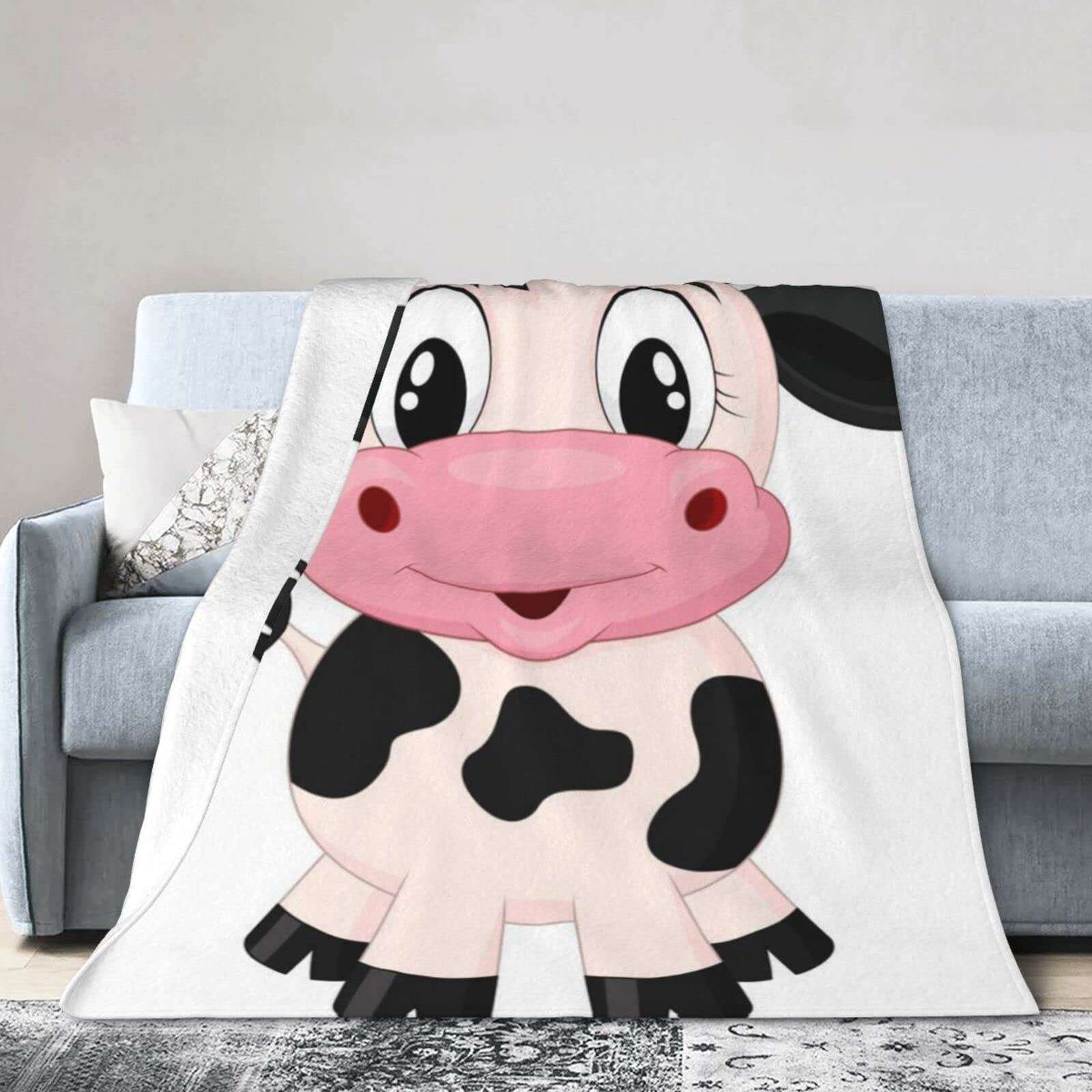Milk Cow Blanket Lovely Cartoon Farm Animal Throw Blankets for All ...