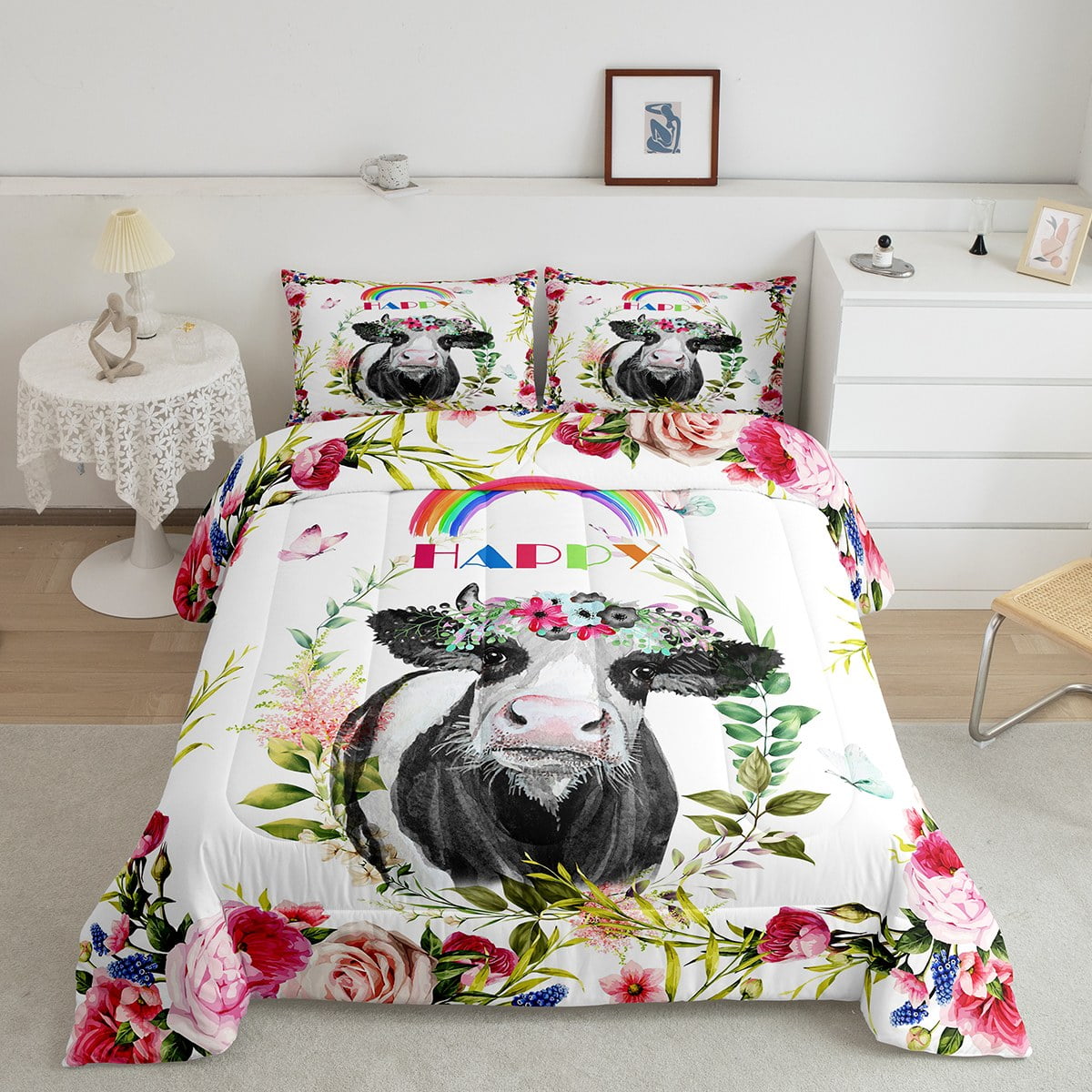 Milk Cow Comforter Set Western Bedding Set,Cattle Cow Rustic Farm ...