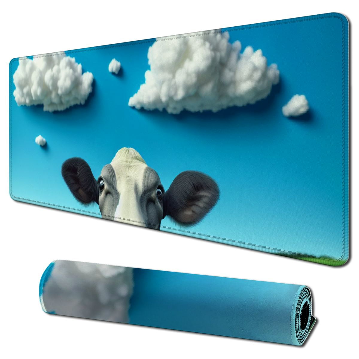 Milk Cow Gaming Mouse Pad,Milk Cow Pasture Meadow Grassland Non-Slip ...