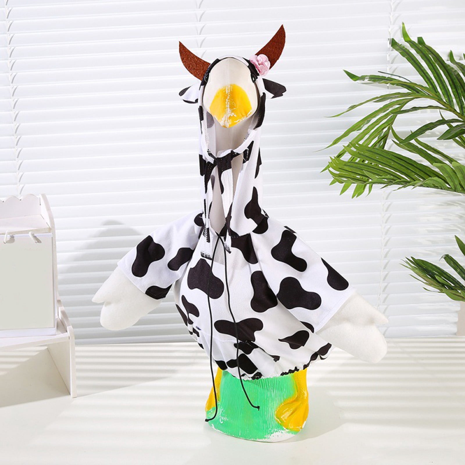 Milk Cow Goose Outfit, Porch Goose Clothes Black & White Farm Animal ...