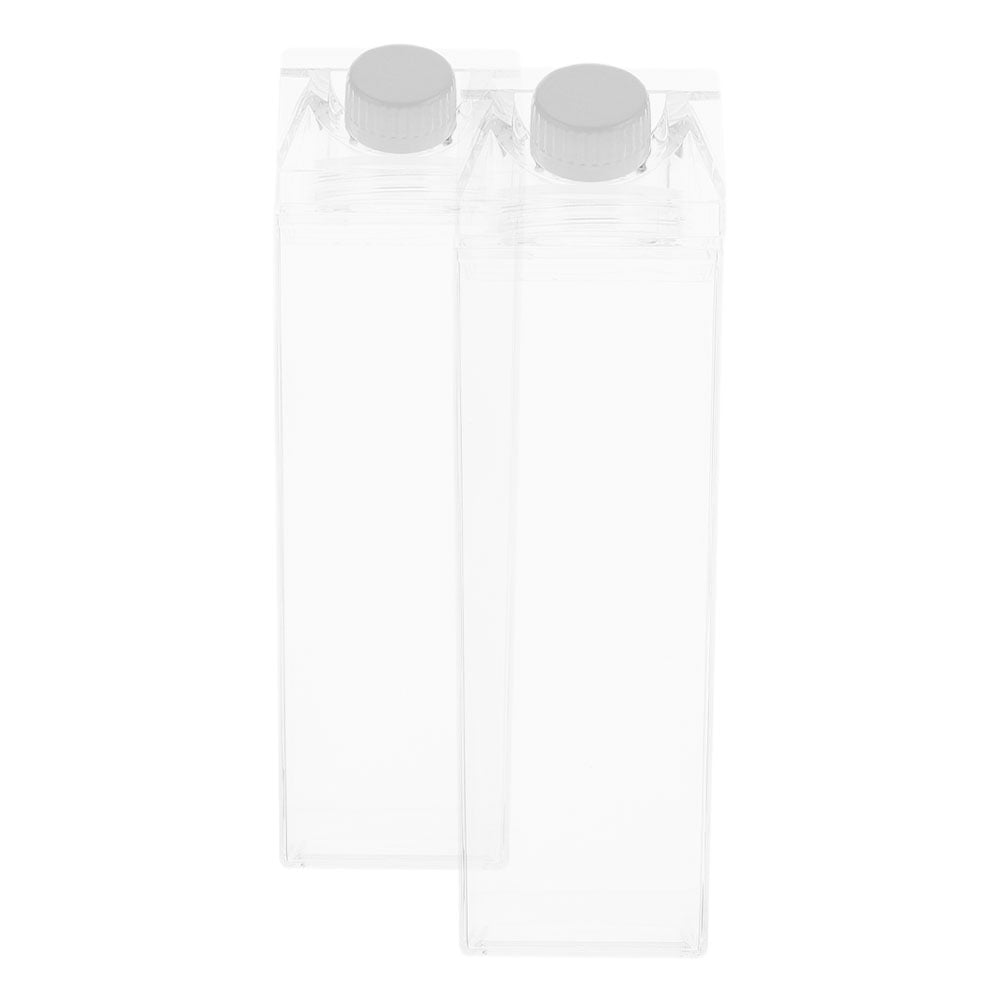 Milk Cup Container Clear Cute Water Bottle Milk Carton Water Bottle ...