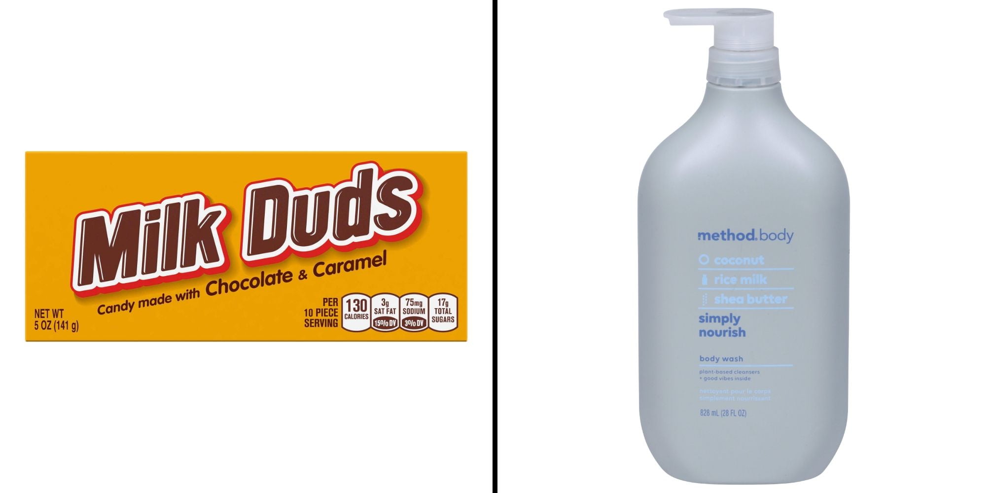 Milk Duds Chocolate & Caramel Candy Theater & method Body Wash - Simply ...