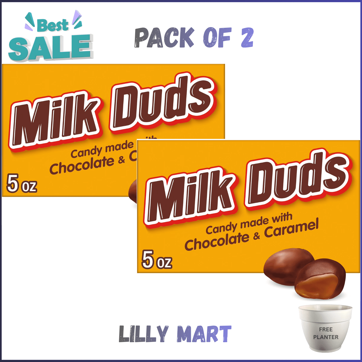 Milk Duds Chocolate and Caramel Candy, Box 5 oz pack of 2 - Walmart.com
