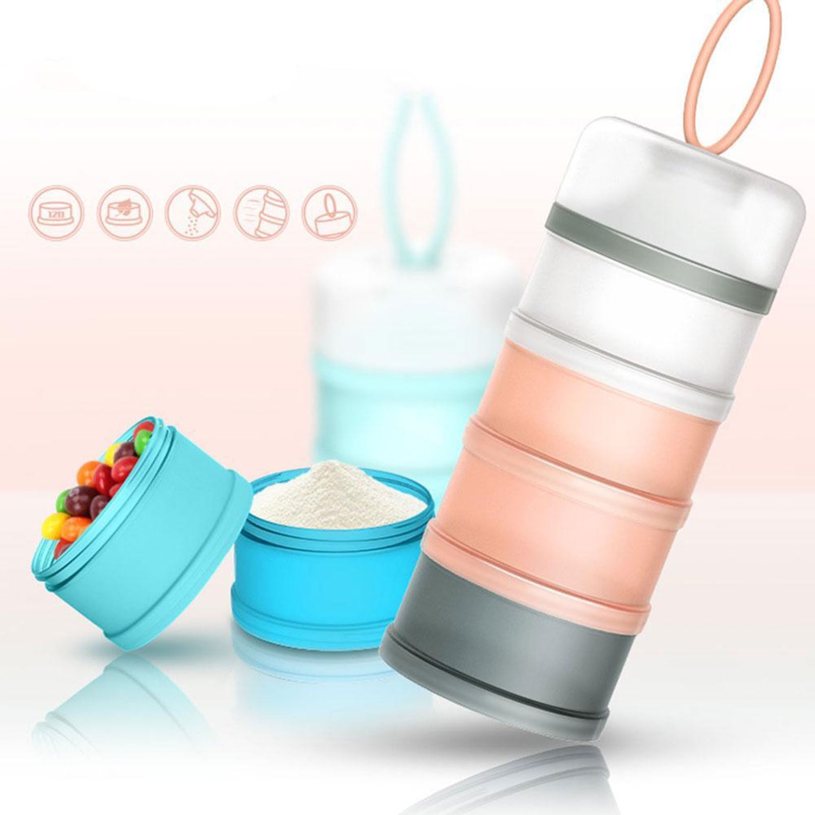 Milk Food Formulas Storage Containers Bottle Dispensers Baby 4 ...