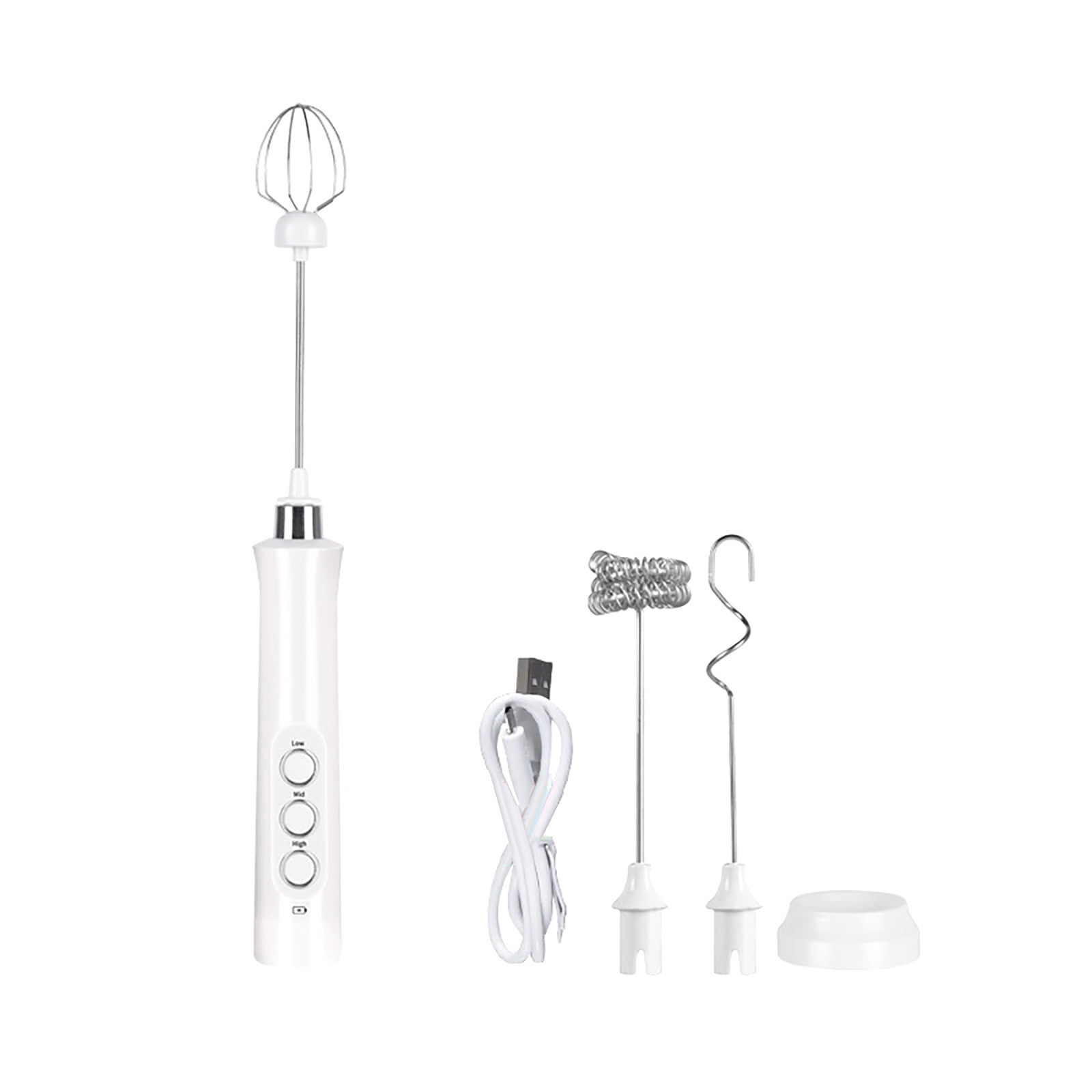 Milk Frother, Frother Wand, Rechargeable Handheld-Electric Whisk 3 ...