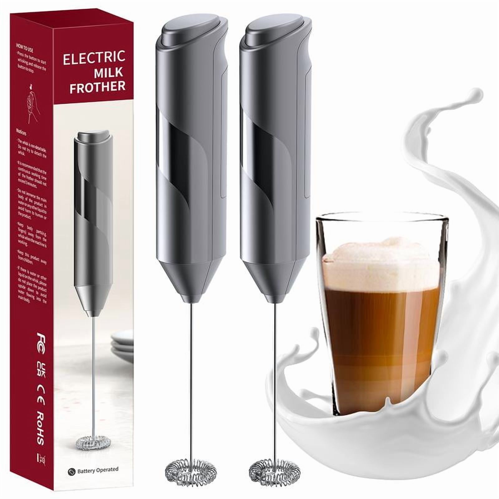 Milk Frother Handheld Foam Maker - Stainless Steel Mini Whisk Drink ...