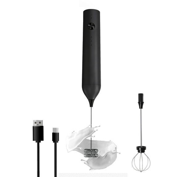 Milk Frother Handheld, Type C Rechargeable Electric Whisk Coffee ...