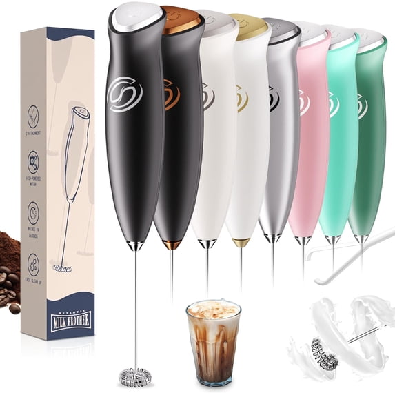 Milk Frother Handheld Wand Drink Mixer Coffee Stirrers Electric for ...