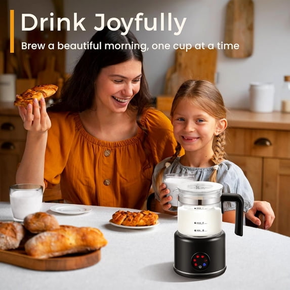 Milk Frother and Steamer, 6 in 1 Milk Steamer and Milk Warmer, 17oz ...