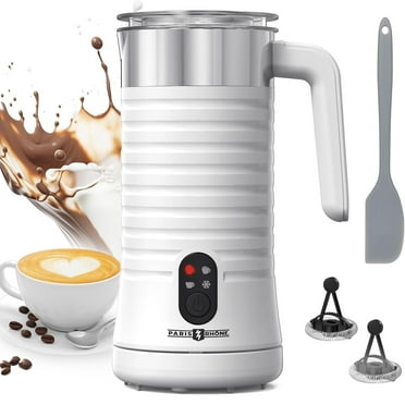 PARIS RHÔNE Milk Frother, Automatic Hot & Cold Electric Milk Steamer Foam Maker for Coffee ...