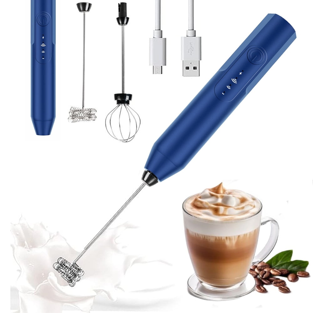 Milk Frother Wand Drink Mixer - Durable Handheld Milk Frother Electric ...