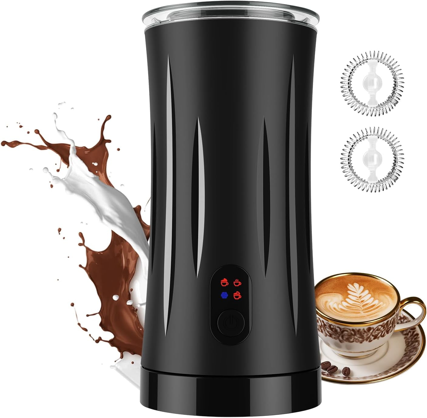 Milk Frother and Steamer, 4-in-1 Frother Machine for Coffee with Hot ...