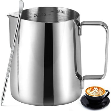 Stainless Steel Milk Frothing Pitcher, Milk Frother Cup Stainless Steel ...
