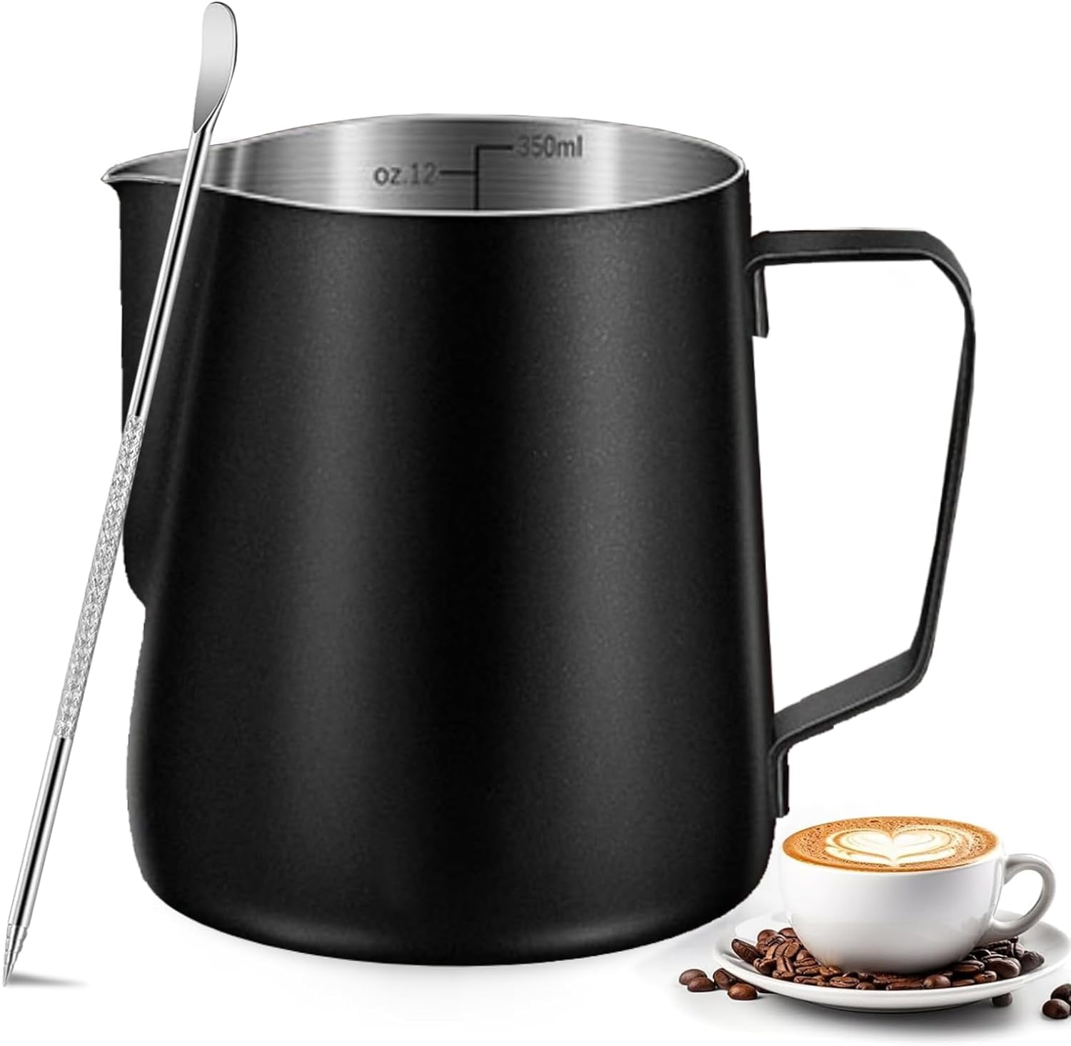 Milk Frothing Pitcher, 350ml/600ml (12oz/20oz) Milk Frother Cup ...