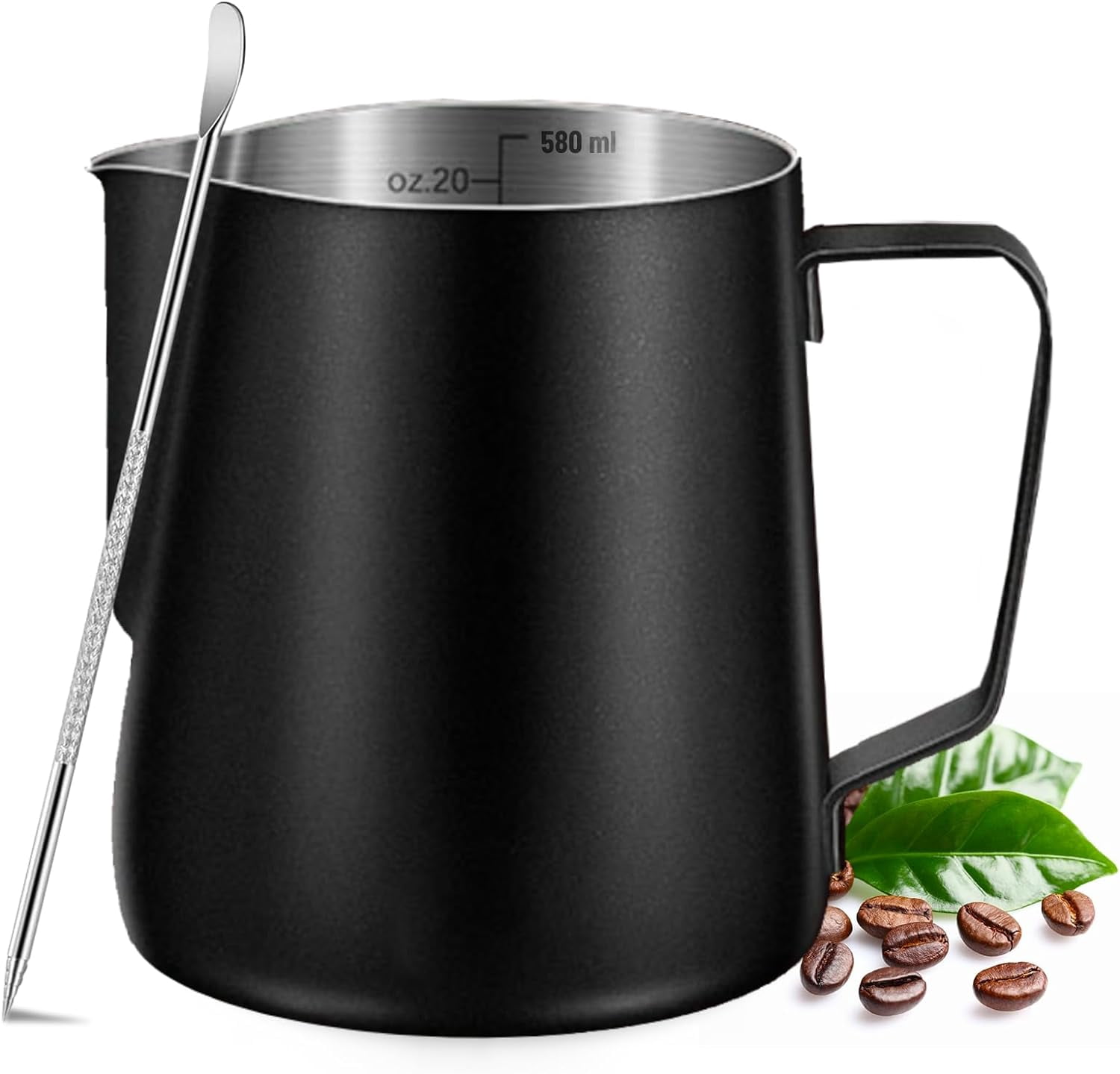 Milk Frothing Pitcher, 350ml/600ml (12oz/20oz) Milk Frother Cup ...