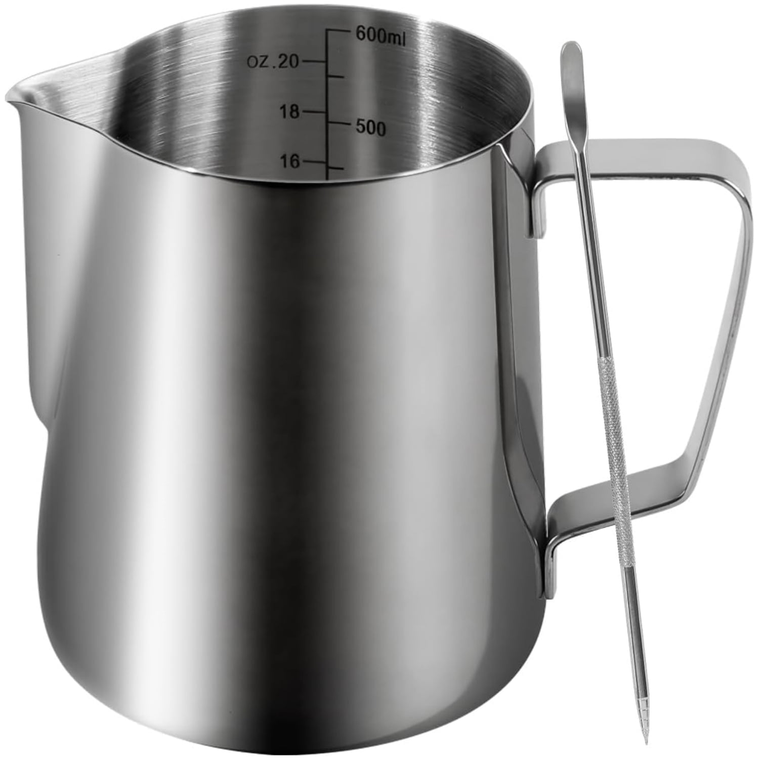 Milk Frothing Pitcher Stainless Steel Steaming Pitchers 20 oz/600 m Steamer Cup Foam Making for ...