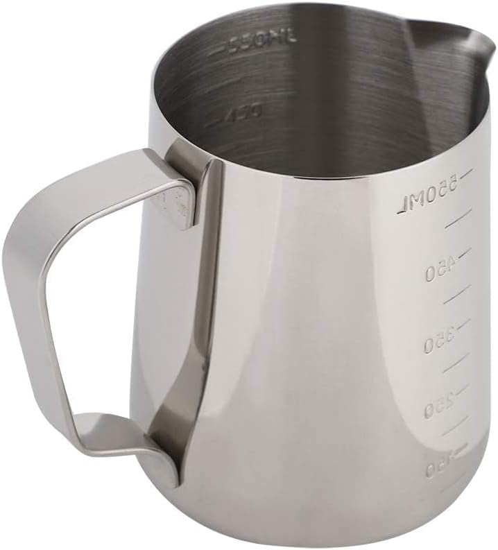 Milk Frothing Pitcher, Milk Steamer Stainless Steel Coffee Pitcher with ...