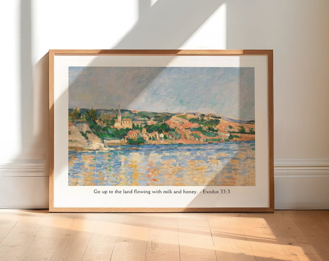 Milk + Honey Exodus 33:3 Christian Wall Art Vintage Landscape Paul ...