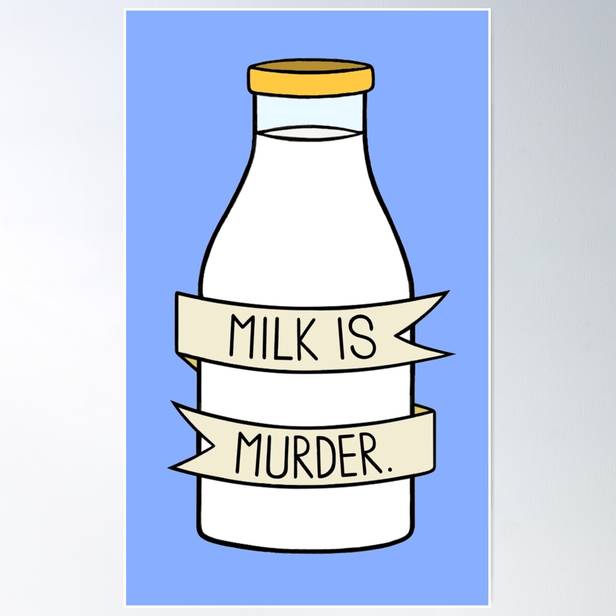 Milk Is Murder - Gold Poster Wall Art, Modern Wall Decor For Living ...