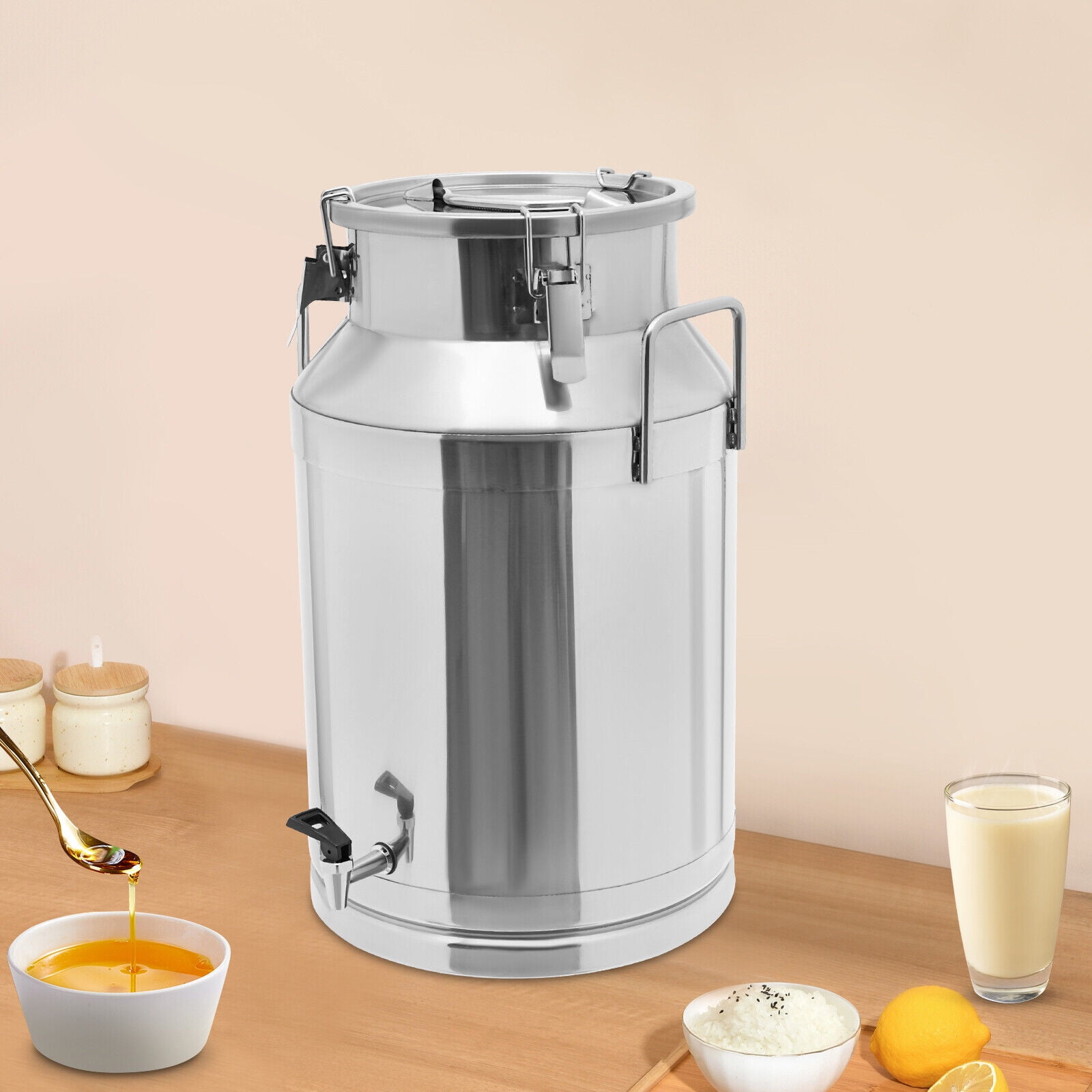 Milk Jug 40L/10.57 gal stainless steel milk bucket Sealed Bucket with ...