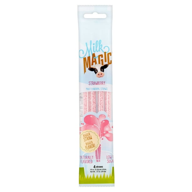 Milk Magic Strawberry Milk Flavoring Straws, .18 oz, 4 count - Walmart ...