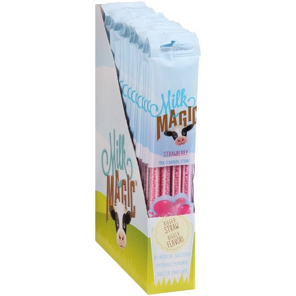 Milk Magic (4 Count) Strawberry Flavored Straws For Milk Low Sugar Milk ...