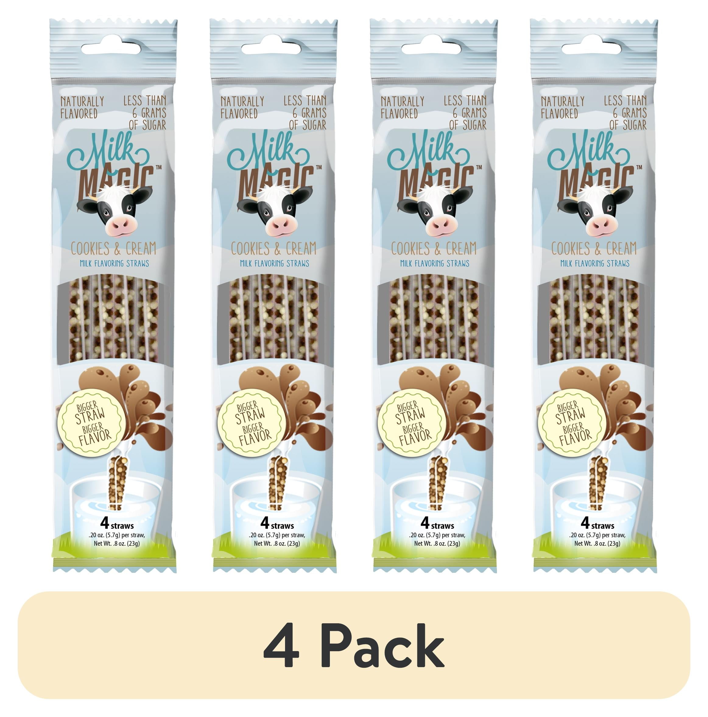 (4 pack) Milk Magic Cookies & Cream Milk Flavoring Straws, .18 oz, 4 ...