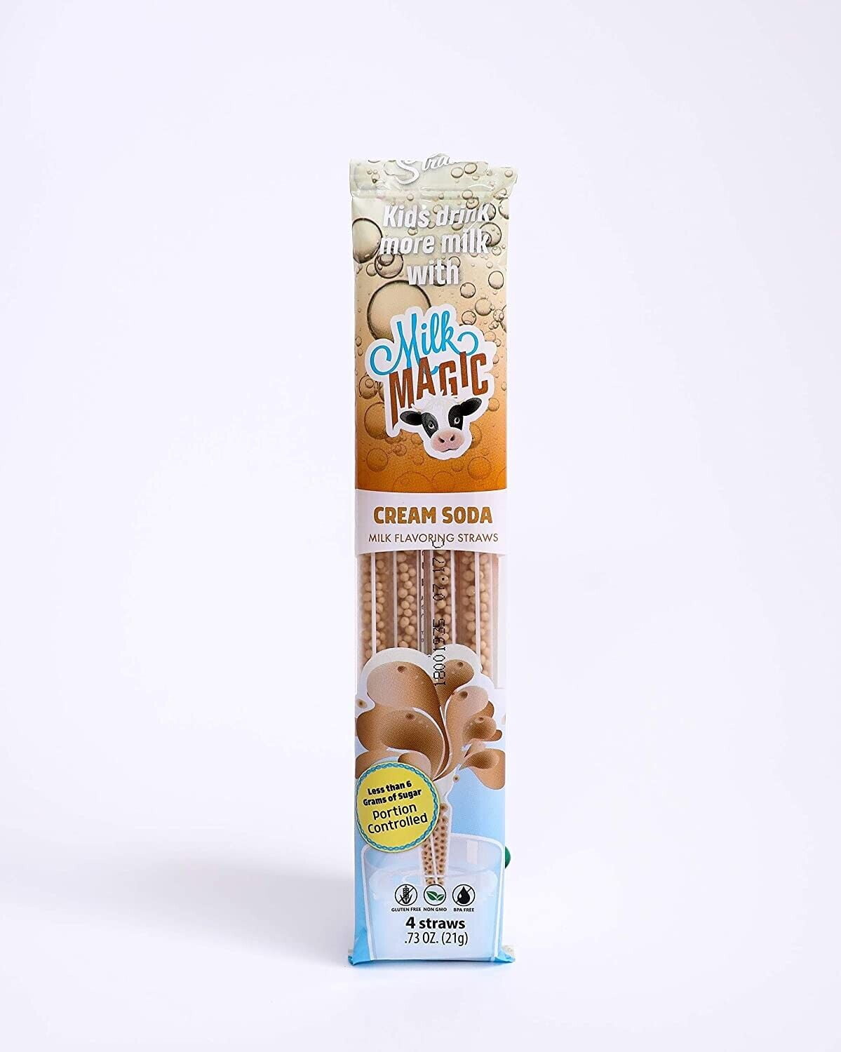 Milk Magic Milk Flavoring Straws, Cream Soda Flavor Case (14 Packs / 56 ...