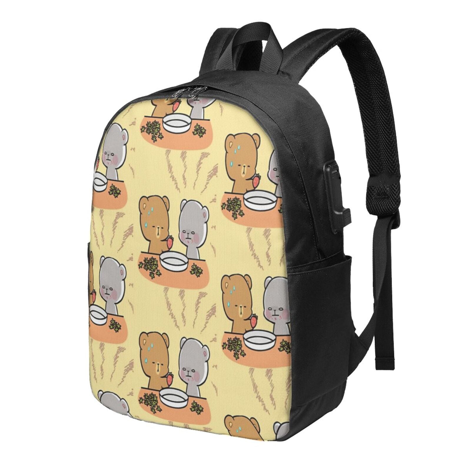 Milk & Mocha Teddy Bear Backpack Fashion Travel Backpack Laptop ...