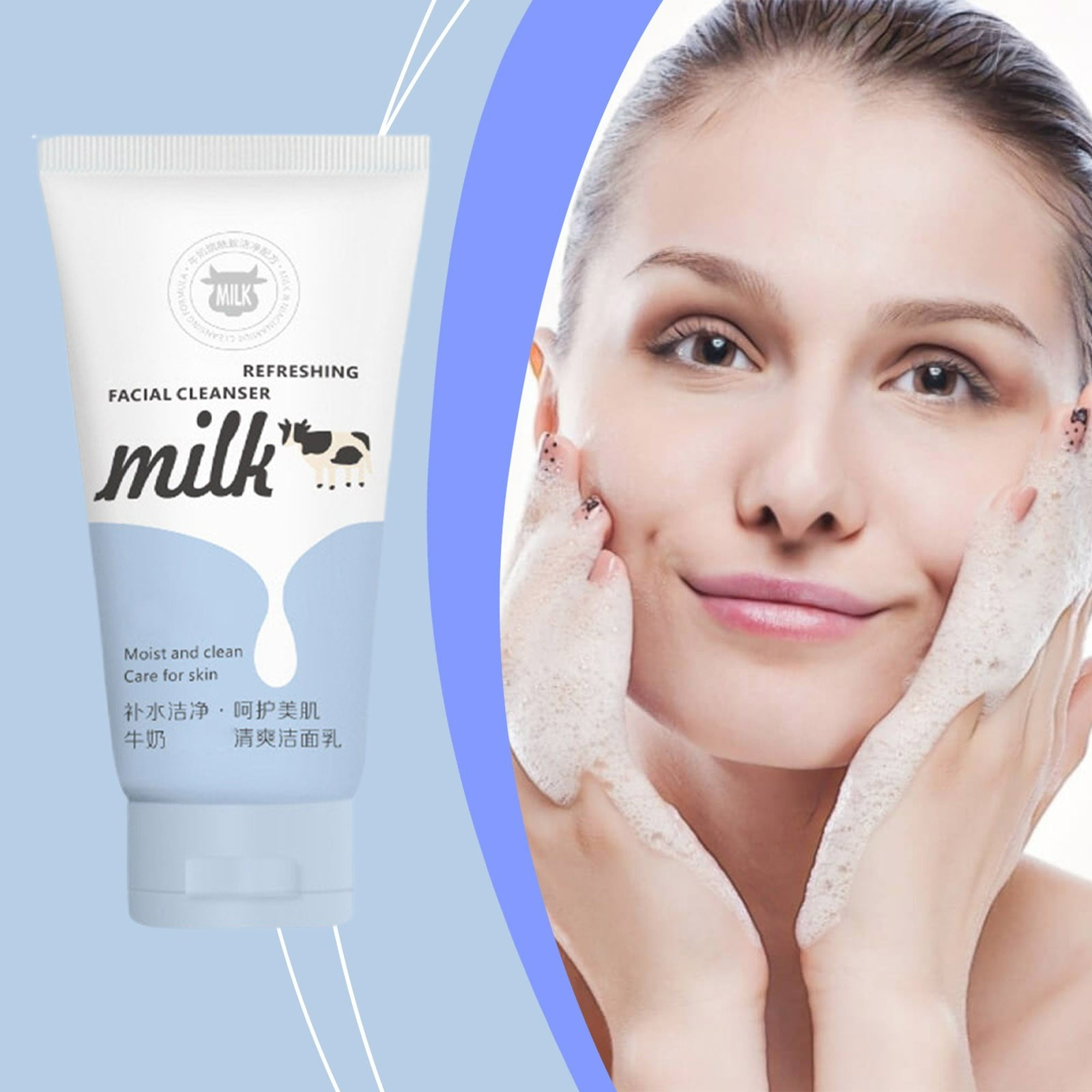 Milk Refreshing Facial Cleanser | Hydrating Moisturizing Foam Cleanser ...