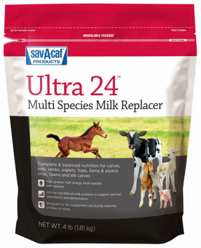 Sav-A-Caf 8 LB Grade A Ultra 24 Multi Species Animal Baby Powdered Food Substitute - Walmart.com