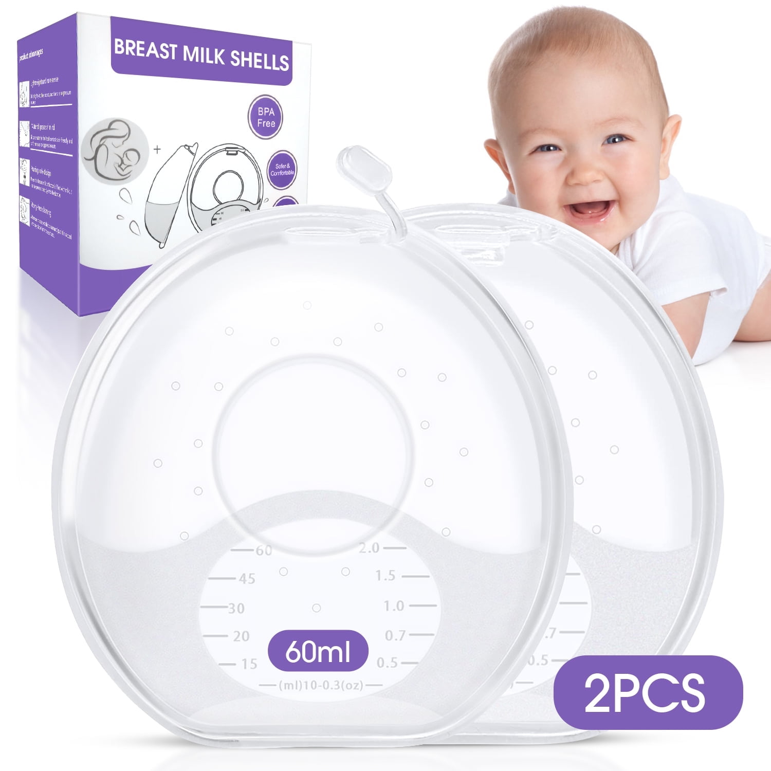 Ifanze Milk Saver Breastmilk Catcher And Collector Breast Shell For