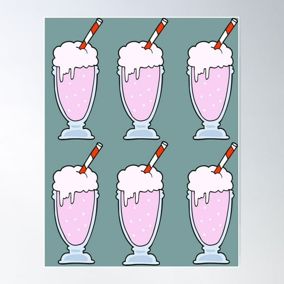 Milk Shake Poster Wall Art, Modern Wall Decor For Living Room Bedroom ...