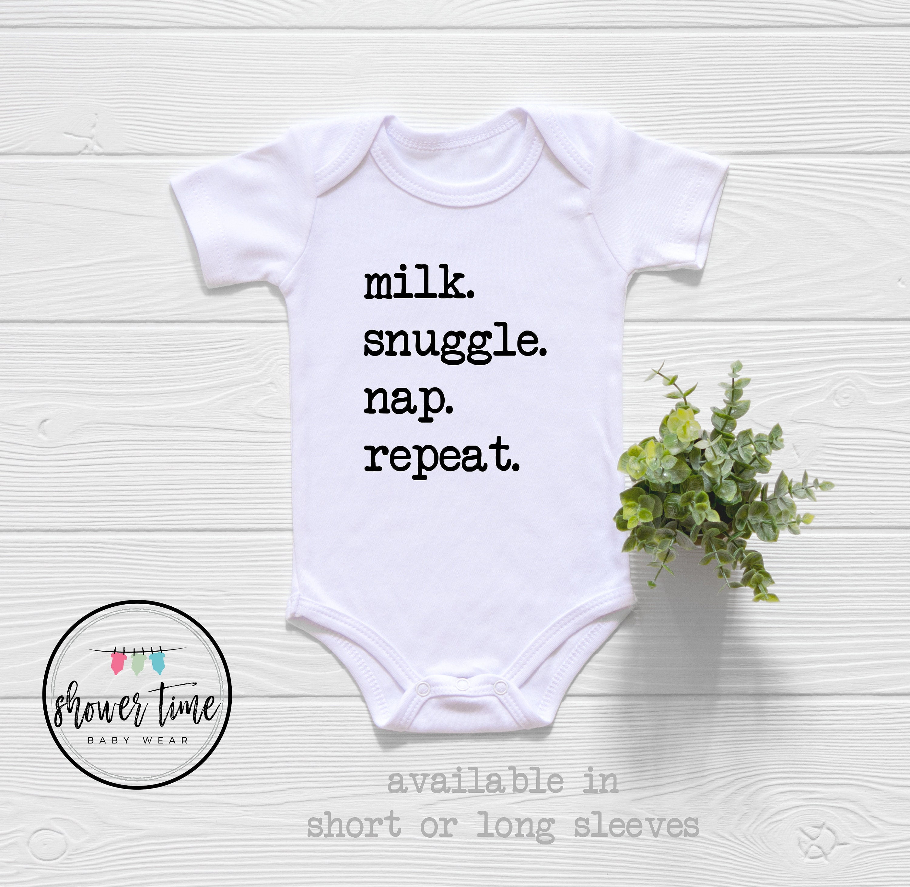 Milk Snuggle Nap Repeat Onesie - Nap Time Baby Onesie - Cute Baby ...