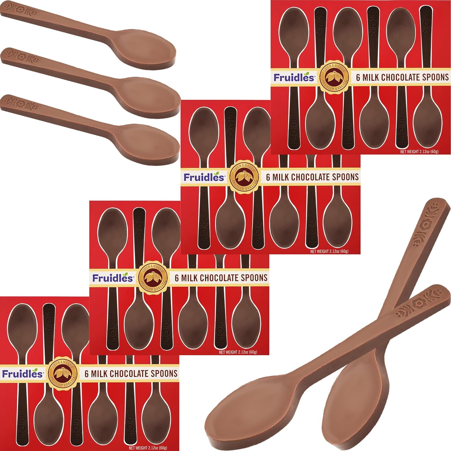 Milk Spoons, Candy Hot Stirring Edible Spoons, Gourmet Milk Cocoa Edible Spoon Stirrers, Non-GMO ...