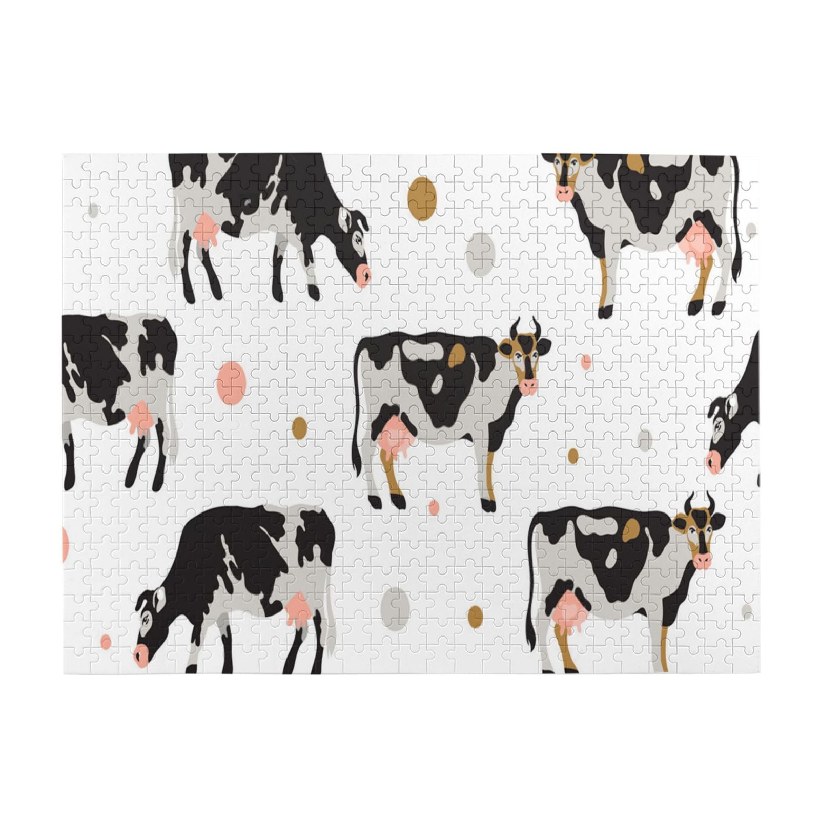 Milk Spotted Cow Black Cow, Jigsaw Puzzles 500 Pieces Wooden Jigsaw Toy ...
