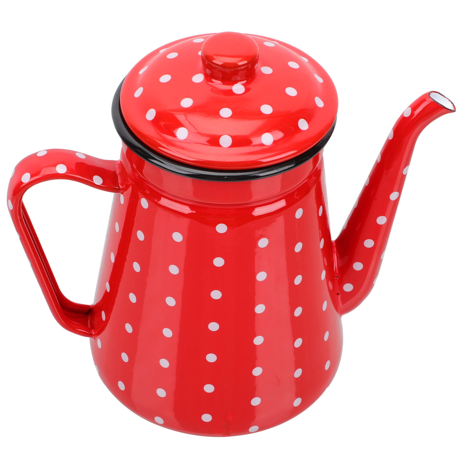 Milk Storage Pot Enamel Coffee Enamelware Tea Cup with Infuser and Lid ...