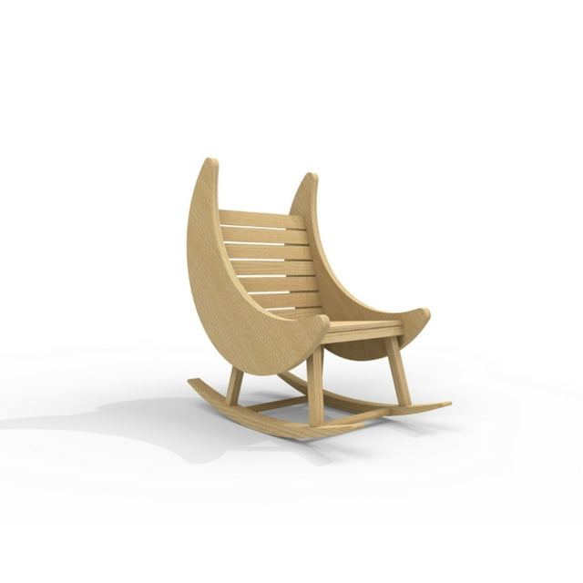 Milk Street Baby Crescent Moon Tot Rocker in Natural GREENGUARD GOLD ...