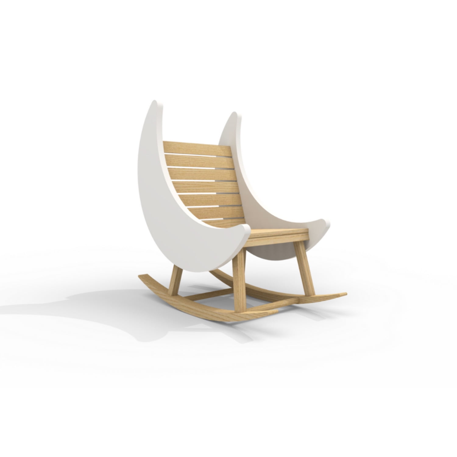 Milk Street Baby Crescent Moon Tot Rocker in Natural with Snow ...
