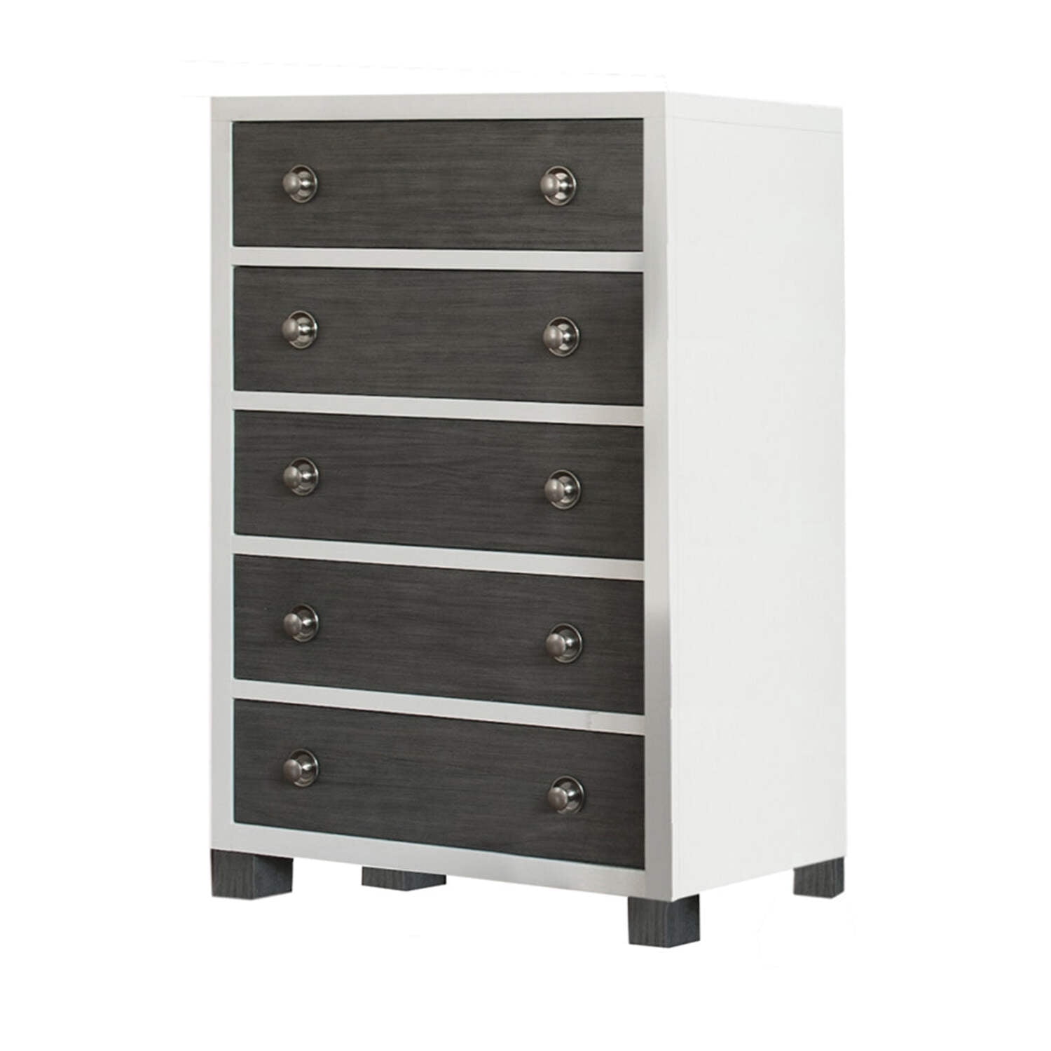 Milk Street Baby True Tall Chest 5-Drawer Dresser in Mud with Snow ...